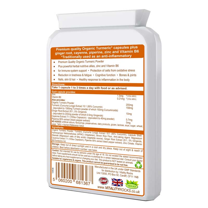 Premium Organic Turmeric Supplement UK | Vitality Rocks